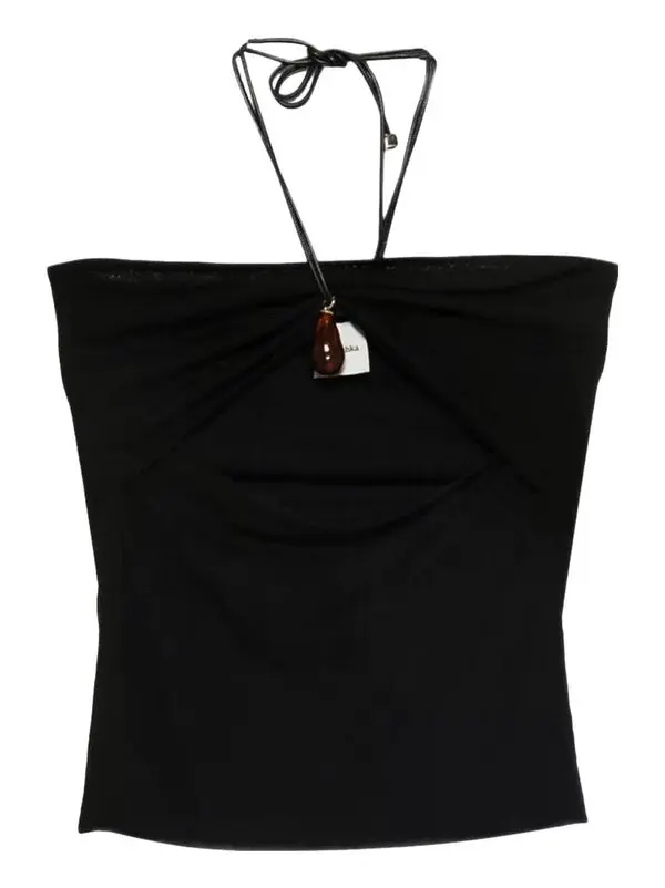 Nanushka Cutout Strap Bandeau Top - Black