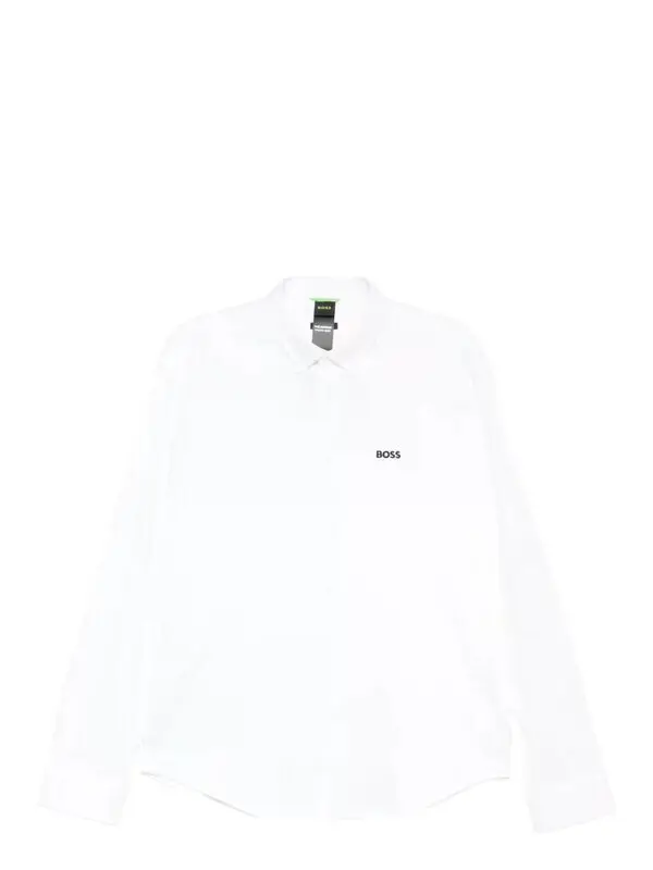 BOSS Logo-embroidered Shirt - White