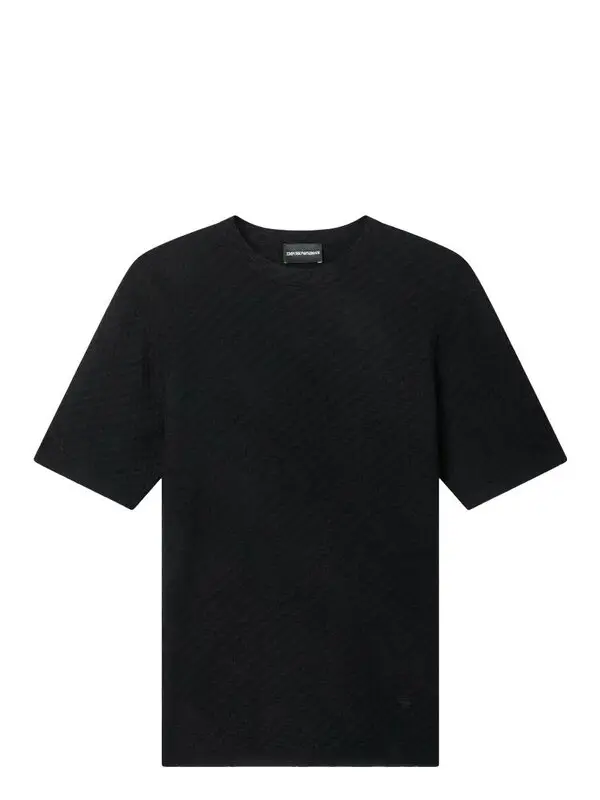 Emporio Armani Embossed Patterned Sweater - Blue