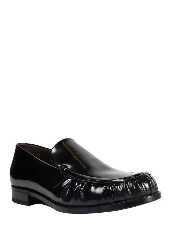 LARDINI Gathered-detail Loafers - Black