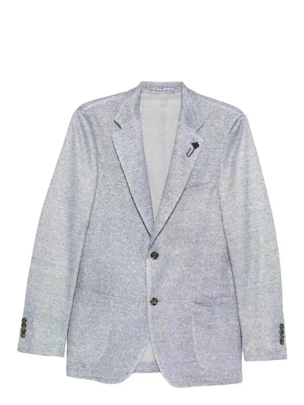 LARDINI Single-breasted Buttoned Blazer - Blue