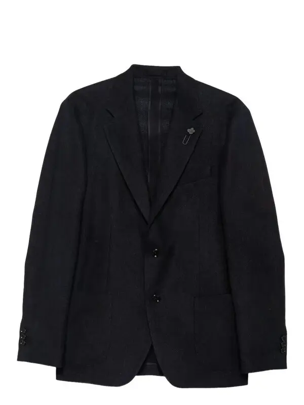 LARDINI Patch-pocket Blazer - Blue