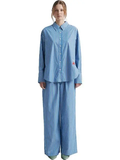 ROMY Tara Long-sleeve Shirt - Blue Stripe