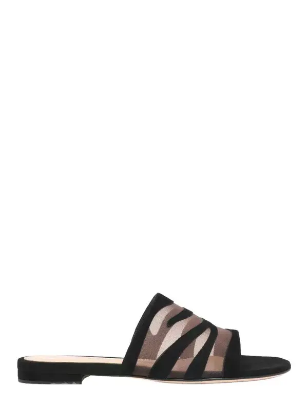 GIANVITO ROSSI Tigra Open Toe Slippers - Black