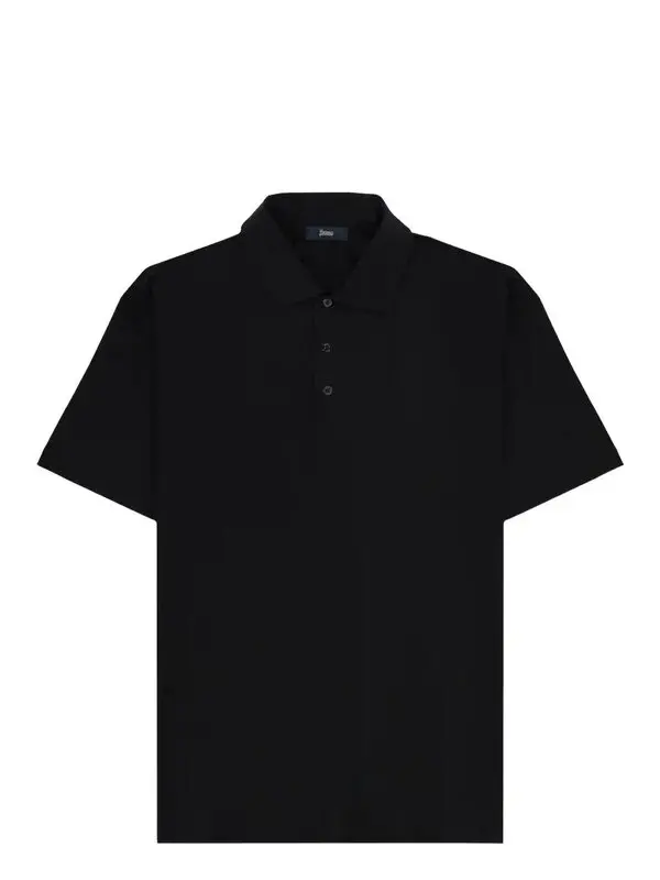 Herno Collared Polo Shirt - Black
