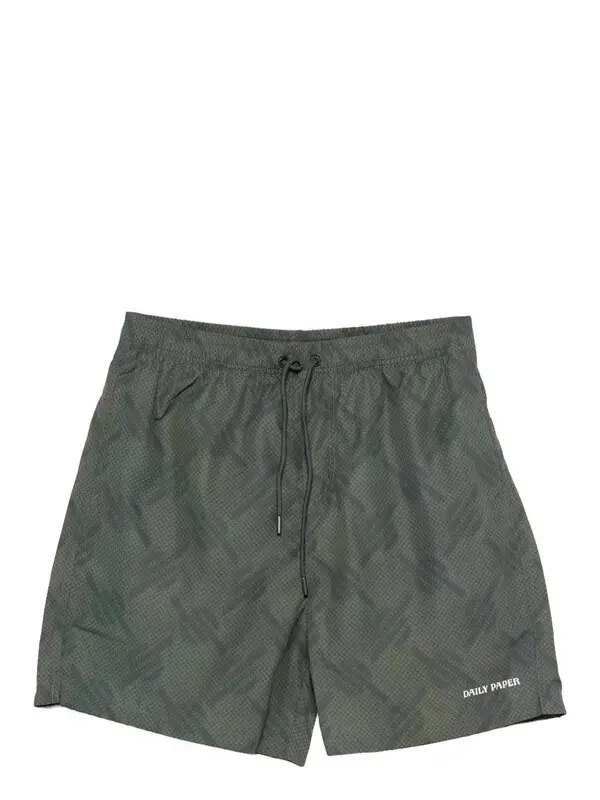 DAILY PAPER Patterned Swim Shorts - Green