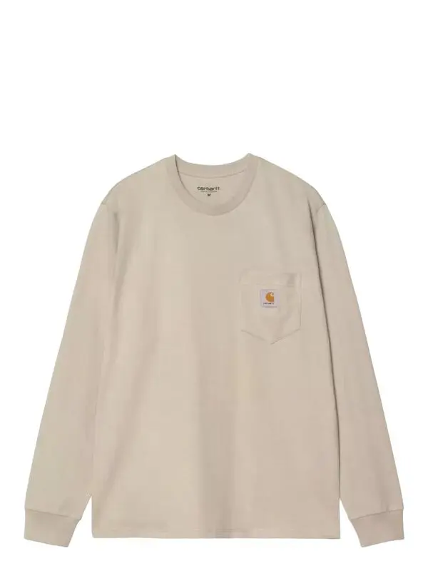 Carhartt Work In Progress Long Sleeve Pocket T-shirt - Neutrals