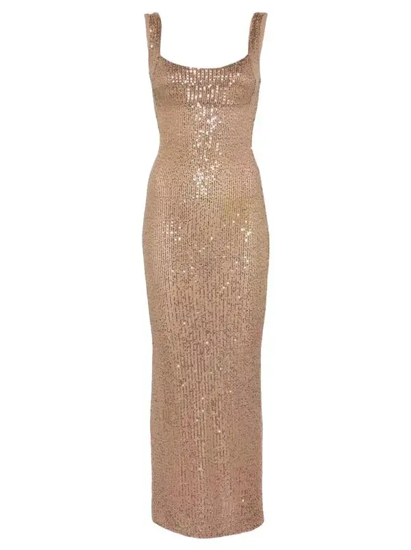 ATU BODY COUTURE Sequin-embellished Maxi Dress - Brown