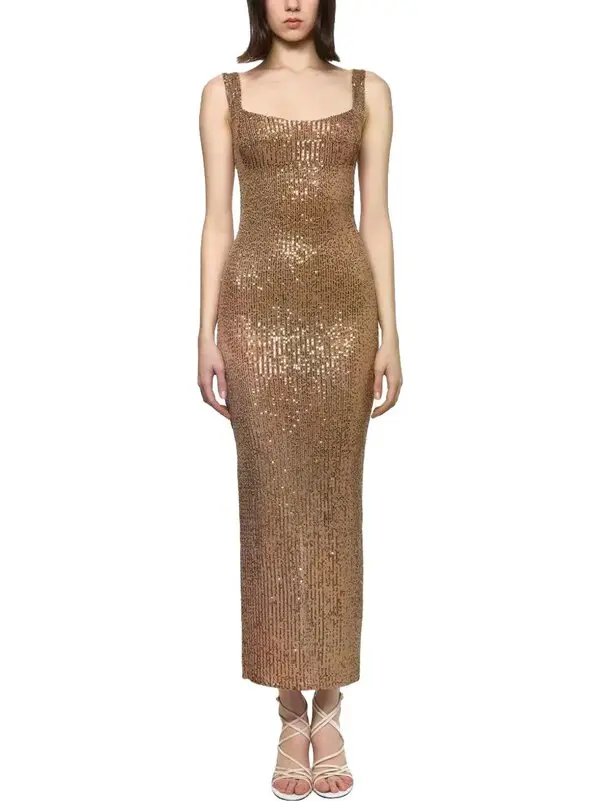 ATU BODY COUTURE Sequin-embellished Maxi Dress - Brown