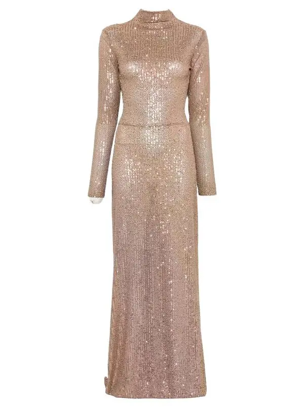 ATU BODY COUTURE Sequin-embellished Maxi Dress - Brown