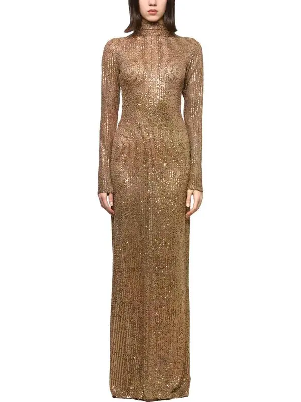 ATU BODY COUTURE Sequin-embellished Maxi Dress - Brown