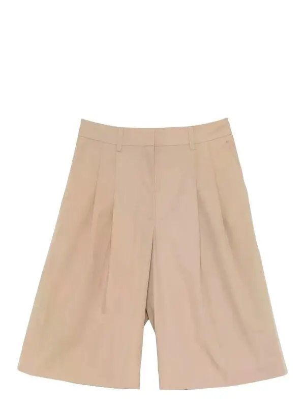 YVES SALOMON Pleated Shorts - Neutrals