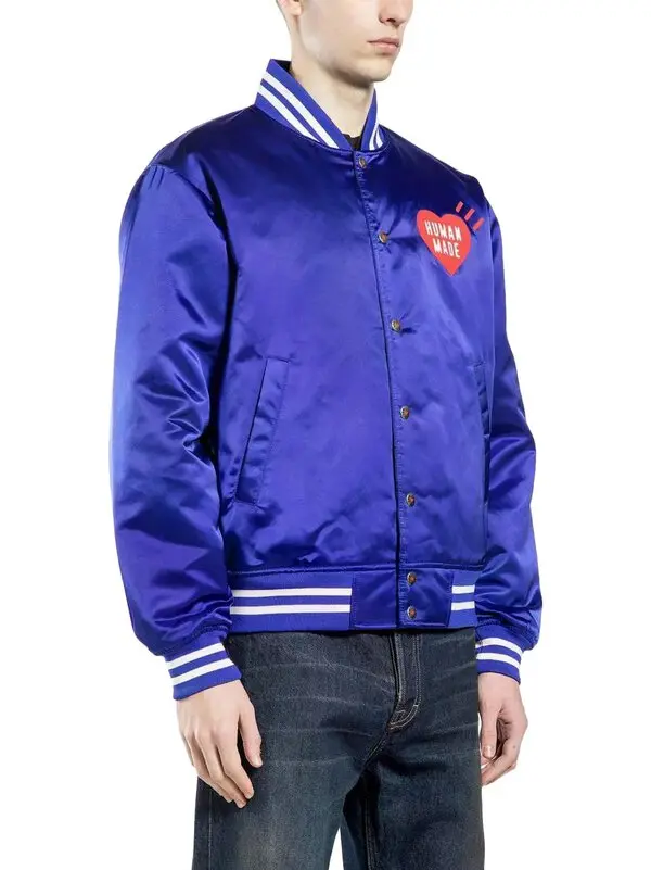 HUMAN MADE Stadium Heart-patch Bomber Jacket - Blue