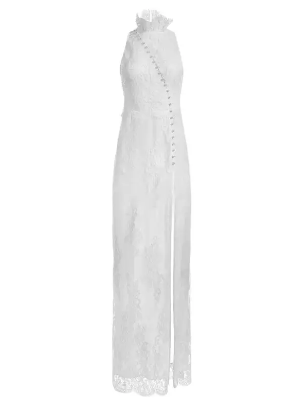 MIA PECULIAR Floral-lace Gown - White