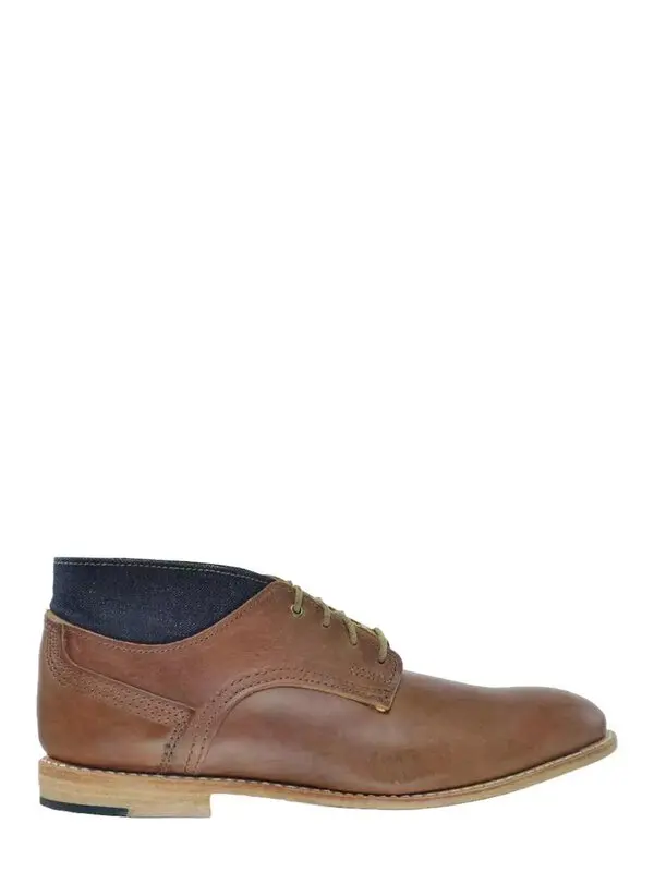 Timberland Denim And Leather Chukka Boots - Brown