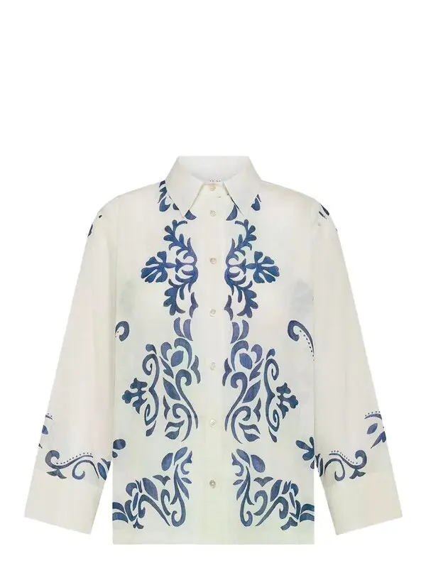 Seventy Patterned Buttoned Shirt - White