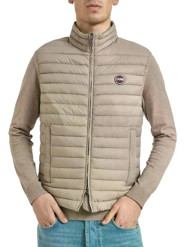 COLMAR Quilted Zip Gilet - Neutrals