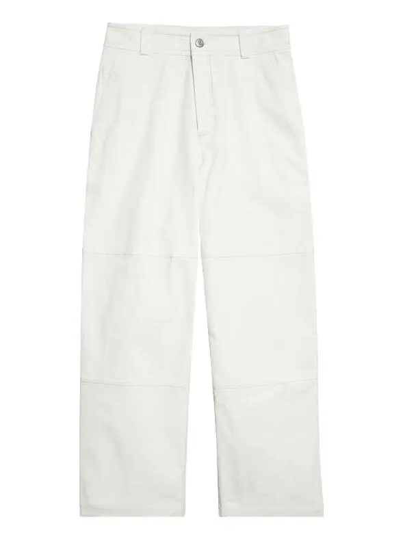 Ami Cotton Workwear Pants - Blanc Creme