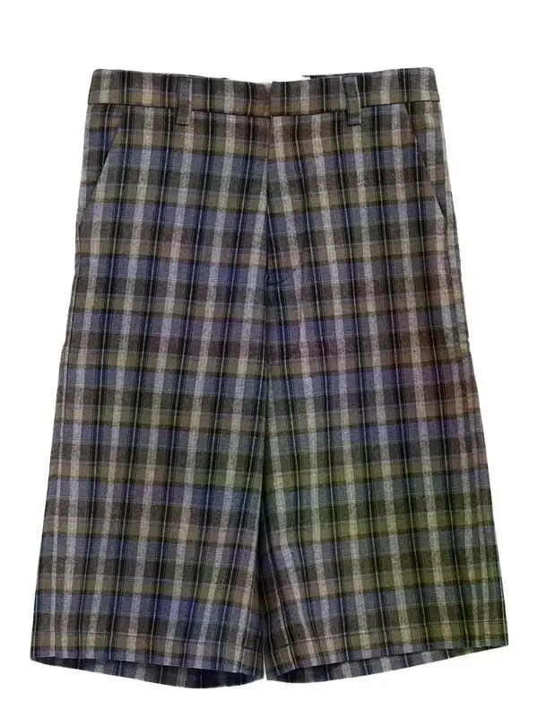 ERL Check Shorts - Brown
