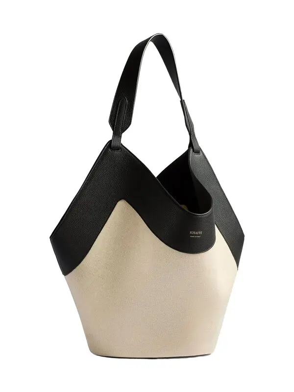 Khaite Medium Lotus Tote - Black / Natural