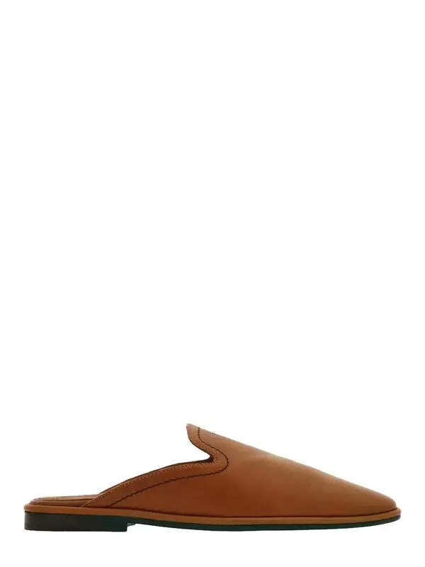 FERRAGAMO Logo-print Mules - Brown