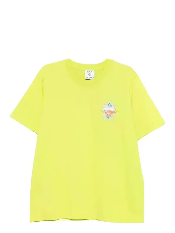 Casablanca Flower Court T-shirt - Yellow