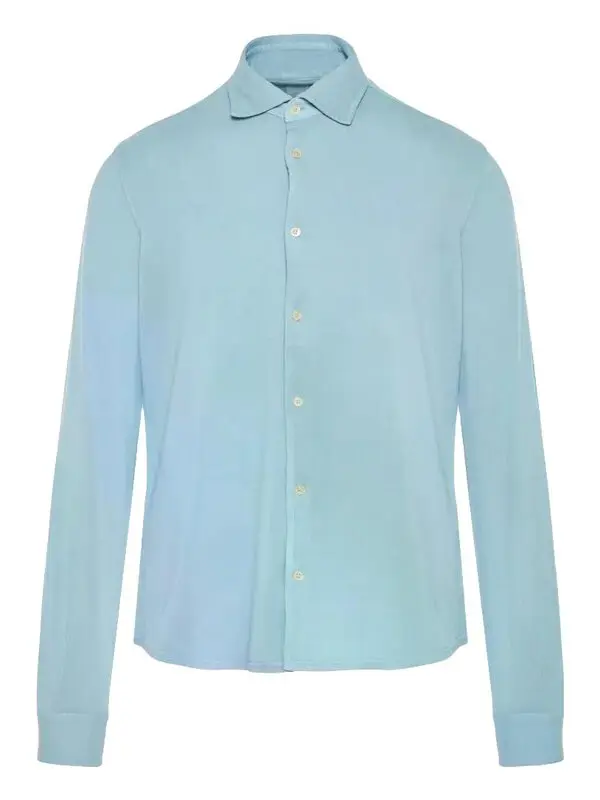 Fedeli Steve Collared Shirt - Blue