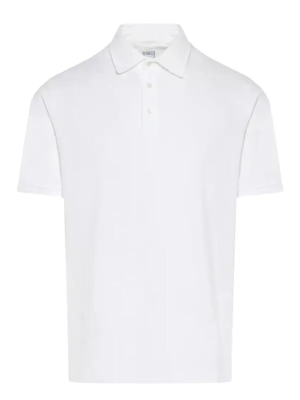 Fedeli North Buttoned Short-sleeve Polo Shirt - White