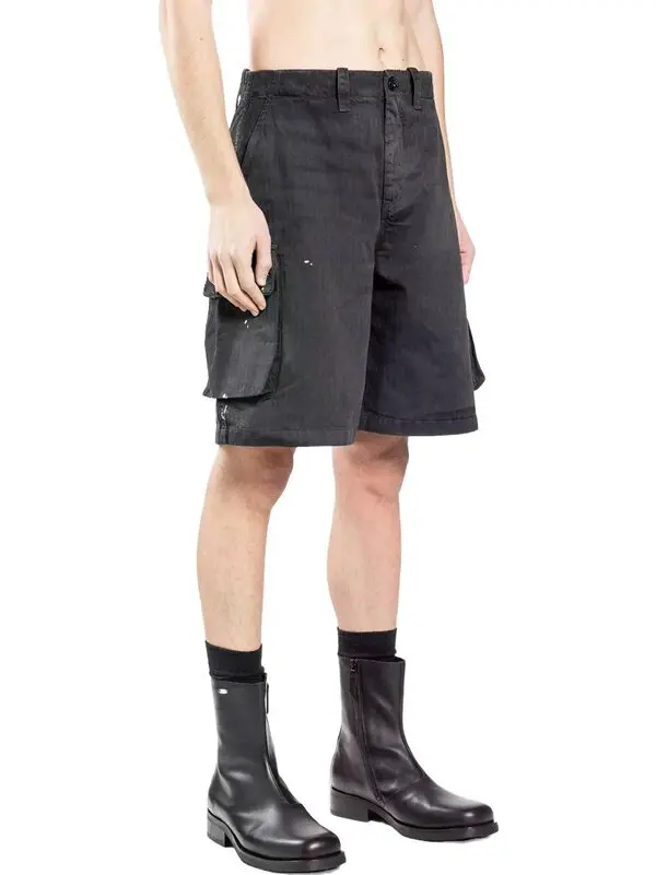 Our Legacy Buttoned Cargo Shorts - Black