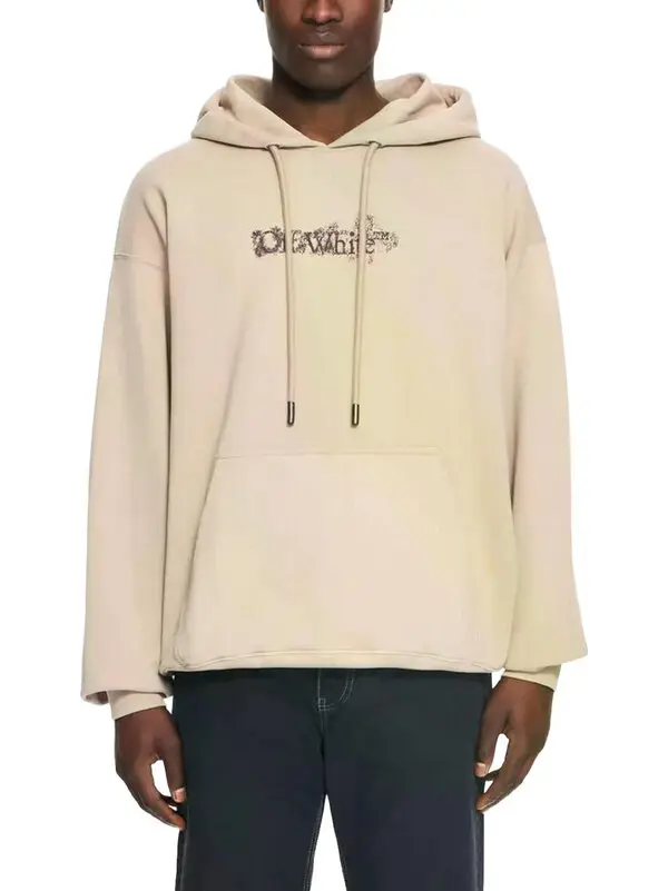 Off-White Heraldic Arrow Drawstring Hoodie - Neutrals