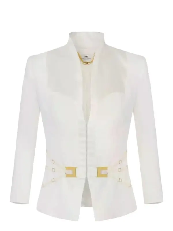 Elisabetta Franchi Blazer With Gold-tone Hardware - White