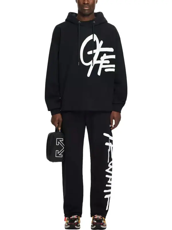 Off-White Logo-print Hoodie - Black