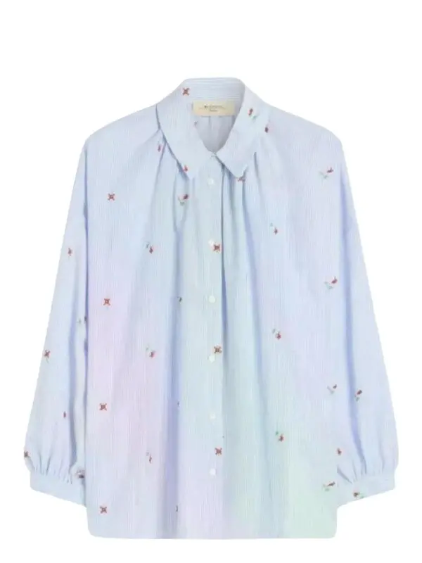 Max Mara Striped Floral Shirt - Blue