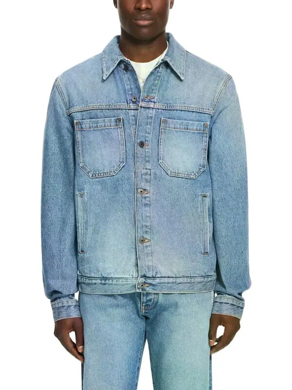 Off-White Half Arrow Denim Skate Jacket - Blue