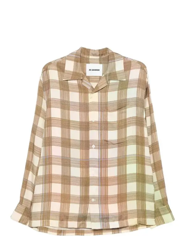 JIL SANDER Check-print Shirt - Neutrals