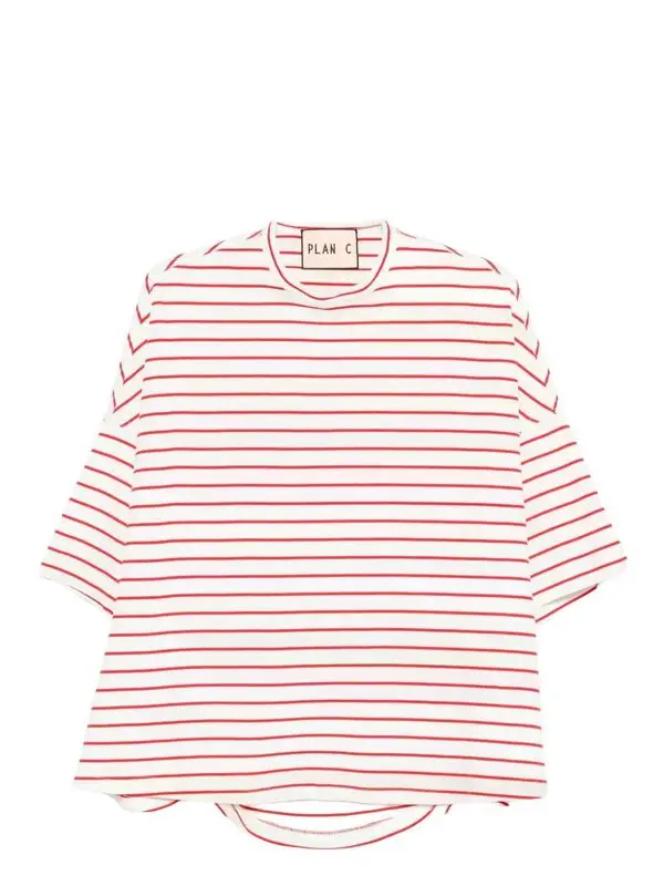 Plan C Striped Short-sleeve T-shirt - Neutrals