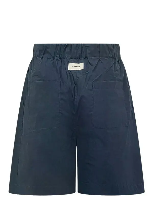 A PAPER KID Logo-patch Bermuda Shorts - Blue