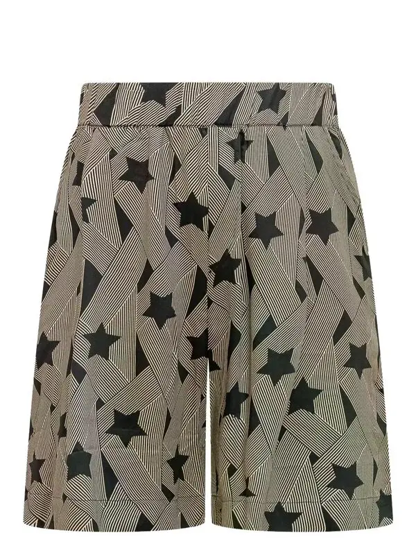 A PAPER KID Star-print Bermuda Shorts - Black