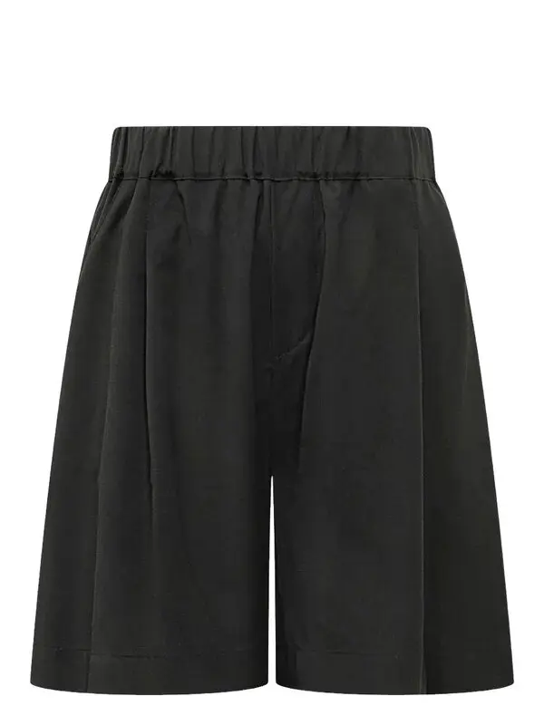 A PAPER KID Elasticated Waistband Bermuda Shorts - Black