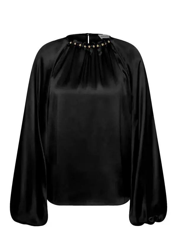 Rebecca Vallance Studded Lavinia Blouse - Black