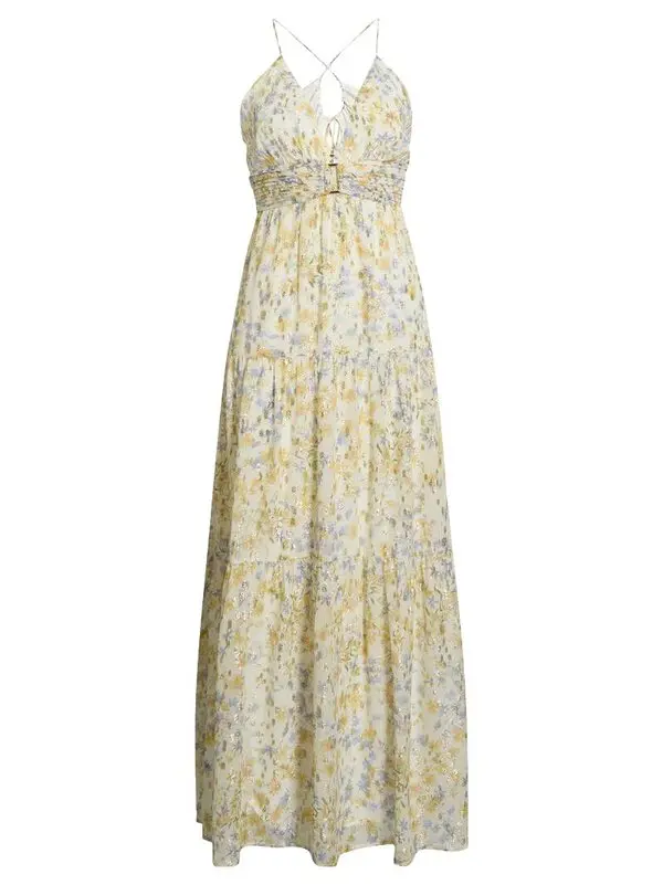 Parker Floral Tiered Maxi Dress - Egret