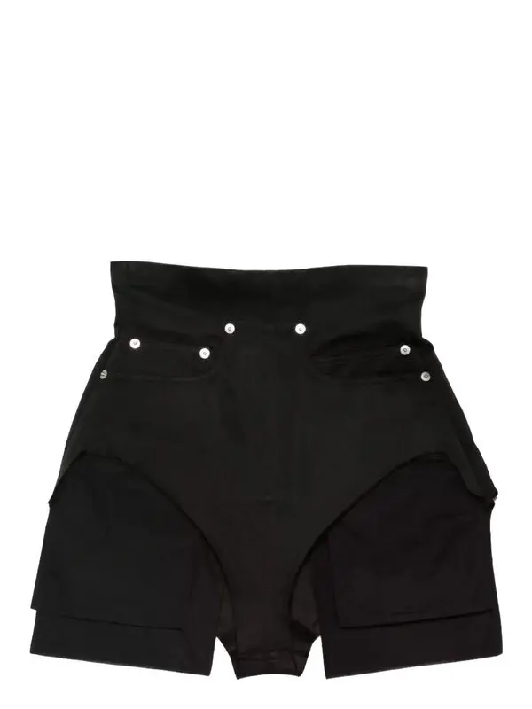 Rick Owens Cutoffs Buttoned-pockets Shorts - Black