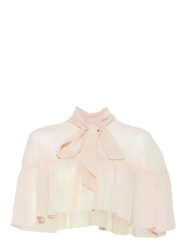 Max Mara Tie Cape Blouse - Pink