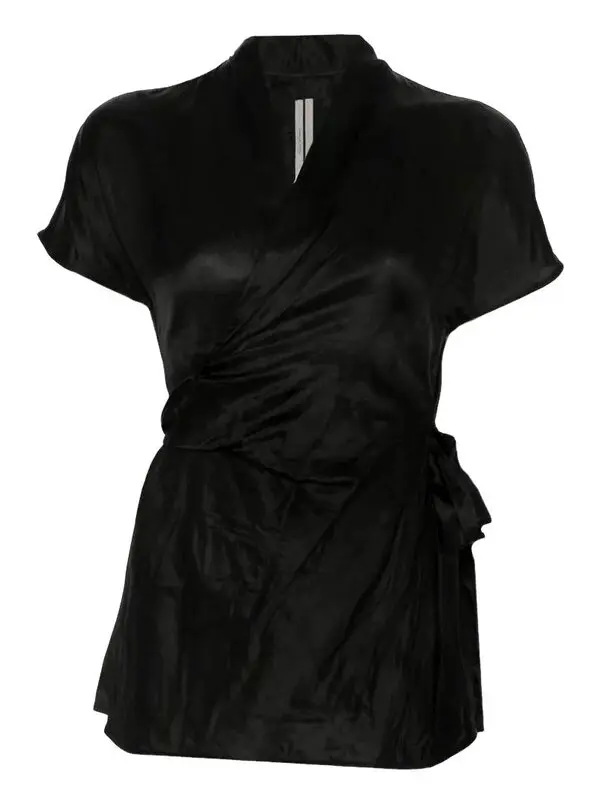 Rick Owens Short Sleeve Blouse - Black