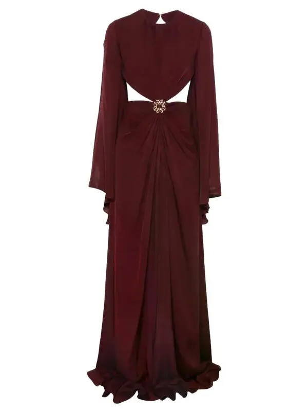 Elie Saab Cut-out Embellished Maxi Dress - Red
