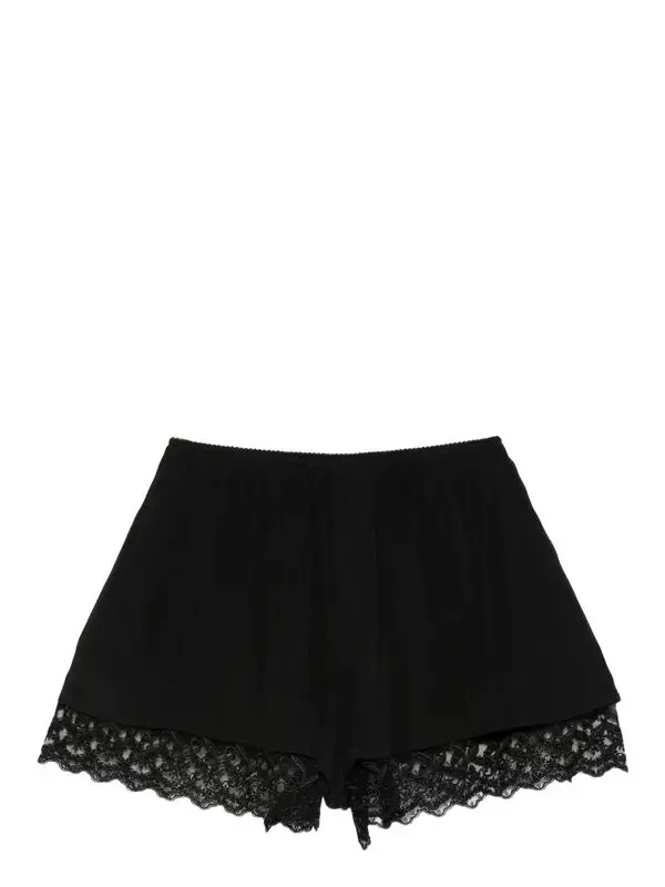 Simone Rocha Lace-trim Mini Shorts - Black