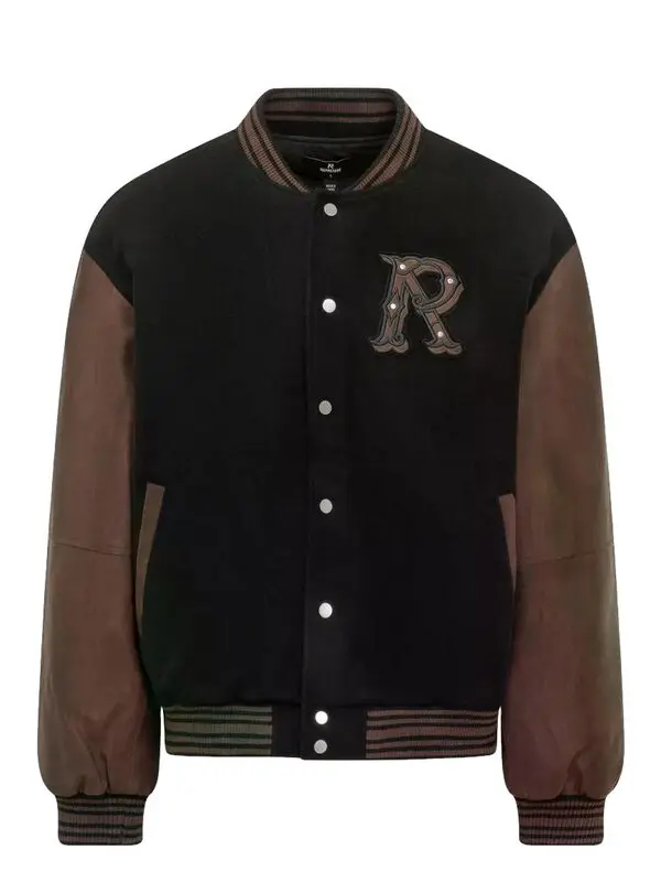 REPRESENT Varsity Logo-appliqué Bomber Jacket - Black