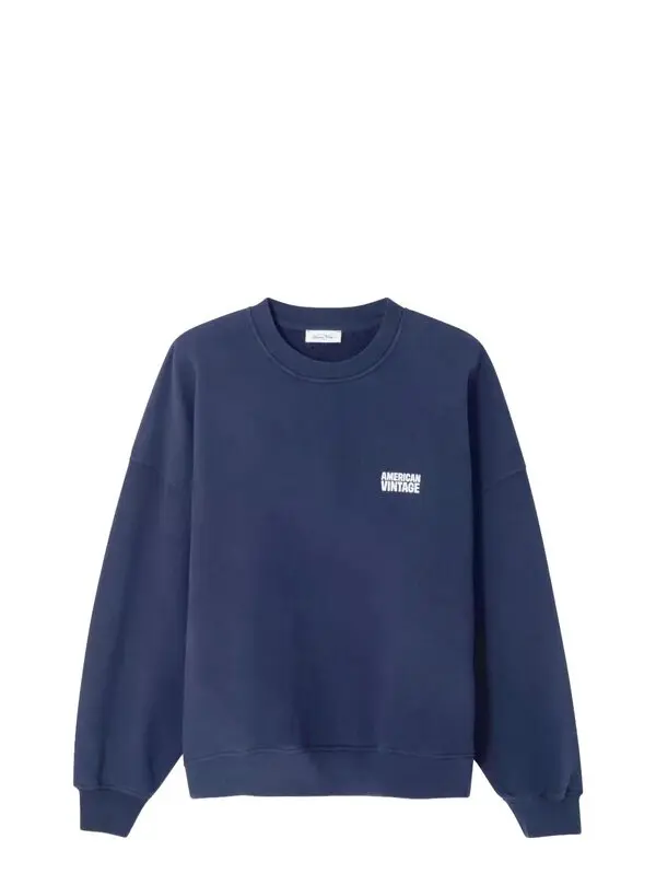 American Vintage Plizzy Long-sleeve Sweatshirt - Blue