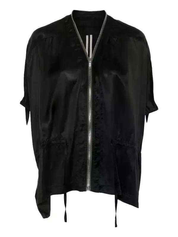Rick Owens Zip-up Cape - Black