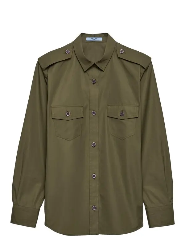 Prada Cotton Poplin Shirt - Green
